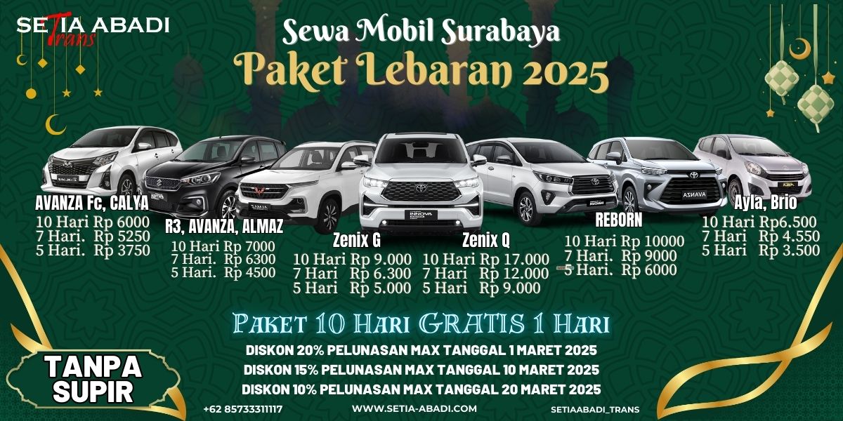 Sewa Mobil Surabaya Paket Lebaran 2025 - Setia Abadi